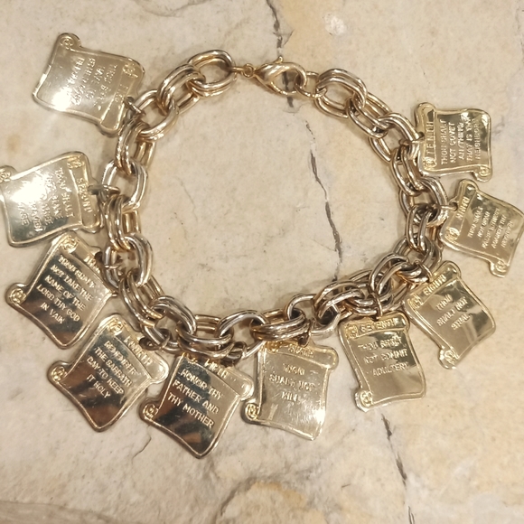 Hand Crafted | Jewelry | Vintage Dangle Charm Bracelet Gold Ten ...